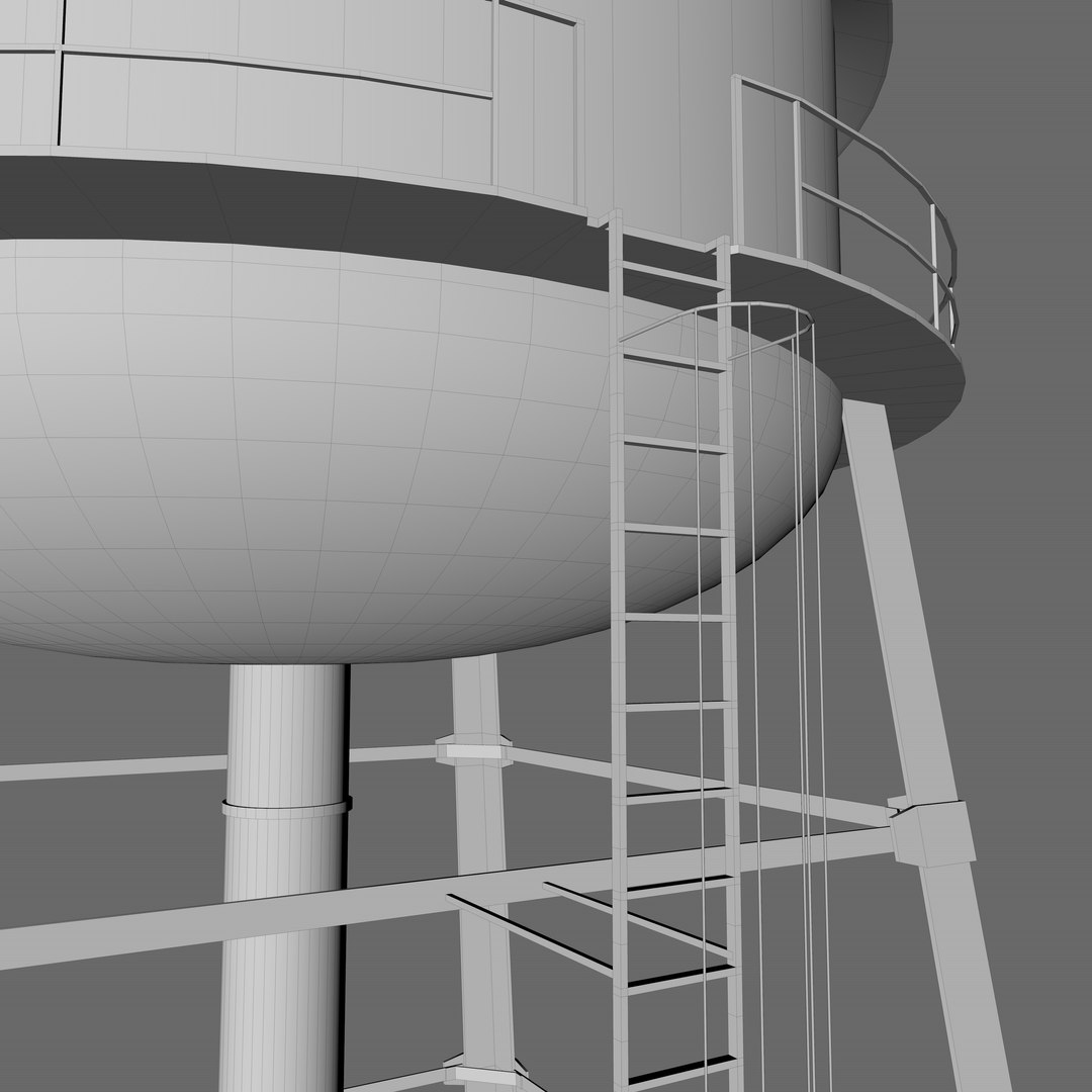 3d Water Tower Model