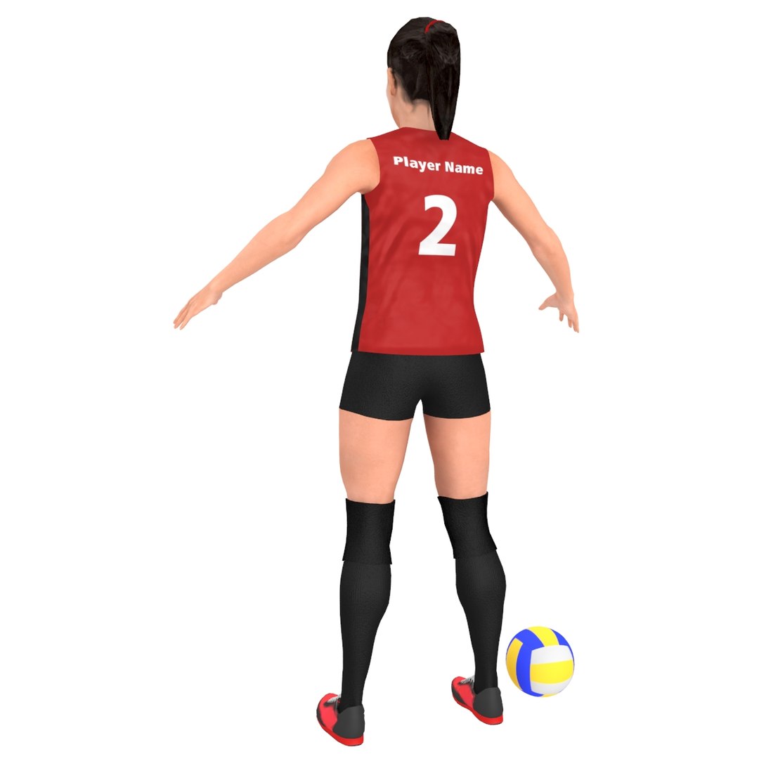 3D Female Volleyball Player Ball - TurboSquid 1307829