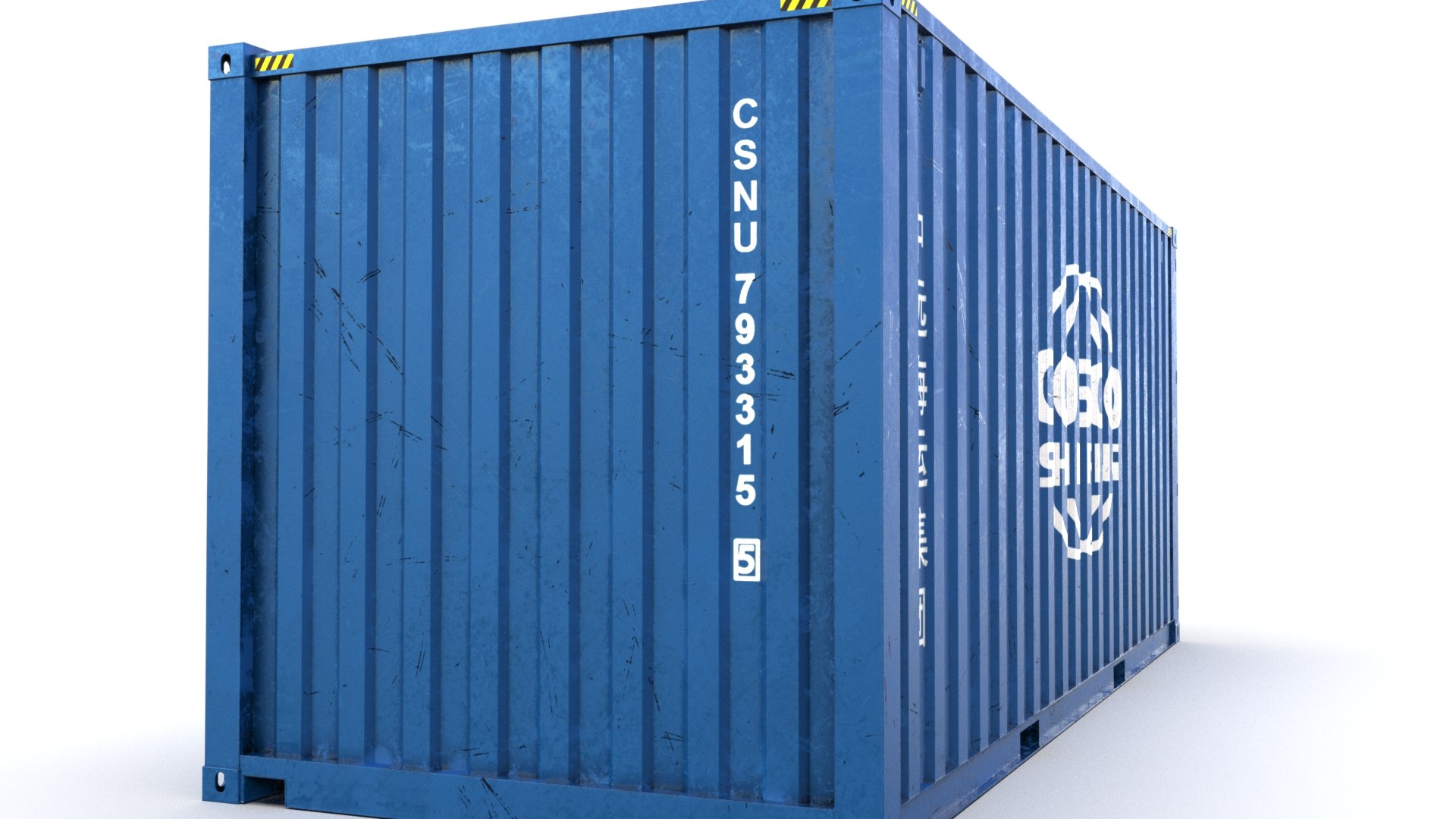 20 ft COSCO standard shipping container 3D - TurboSquid 2004502