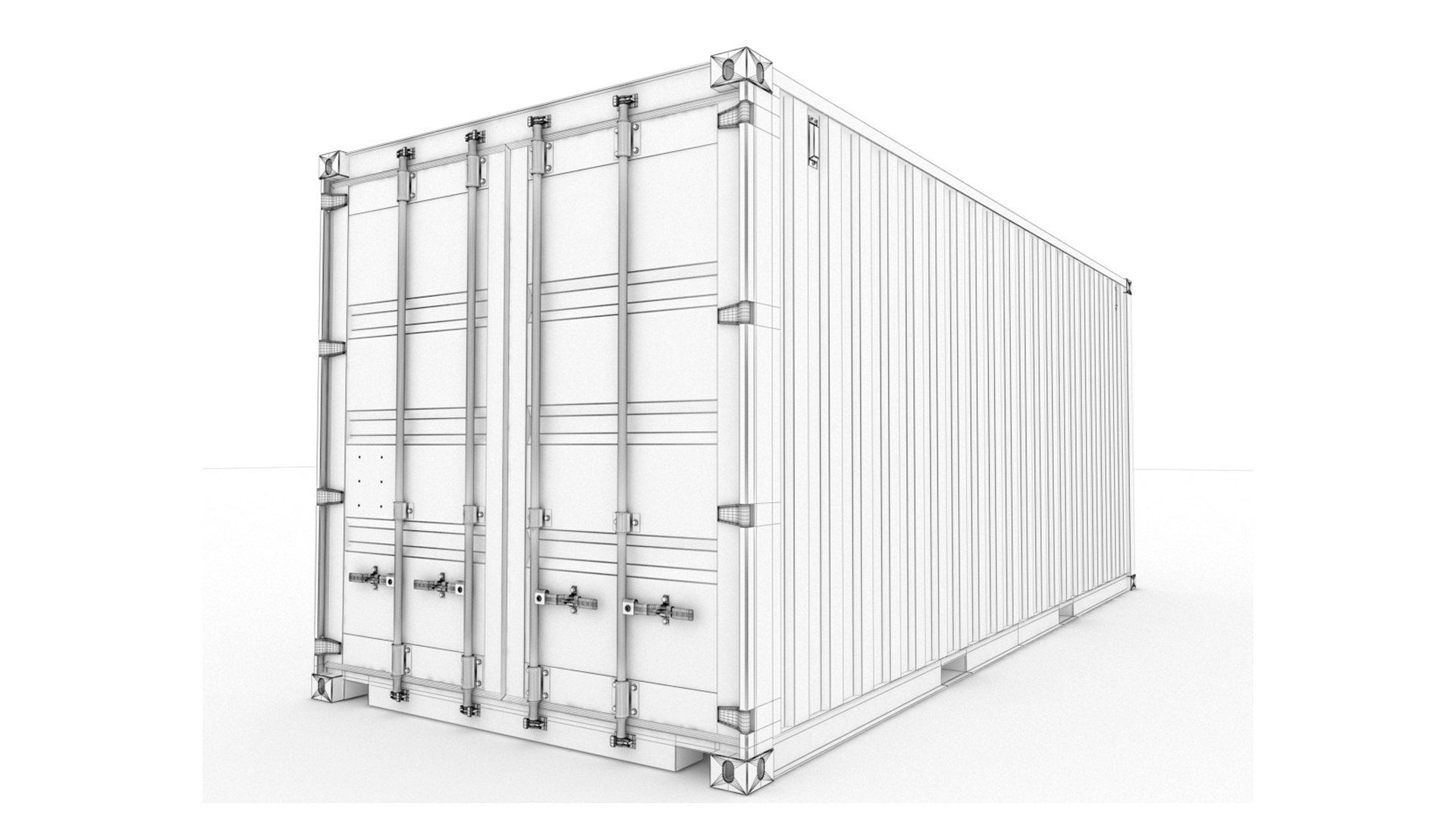 20 ft COSCO standard shipping container 3D - TurboSquid 2004502