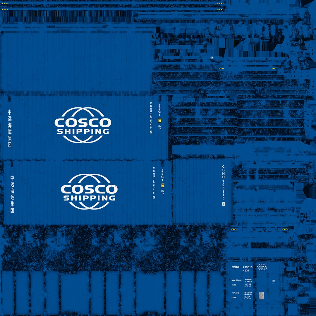 20 ft COSCO standard shipping container 3D - TurboSquid 2004502