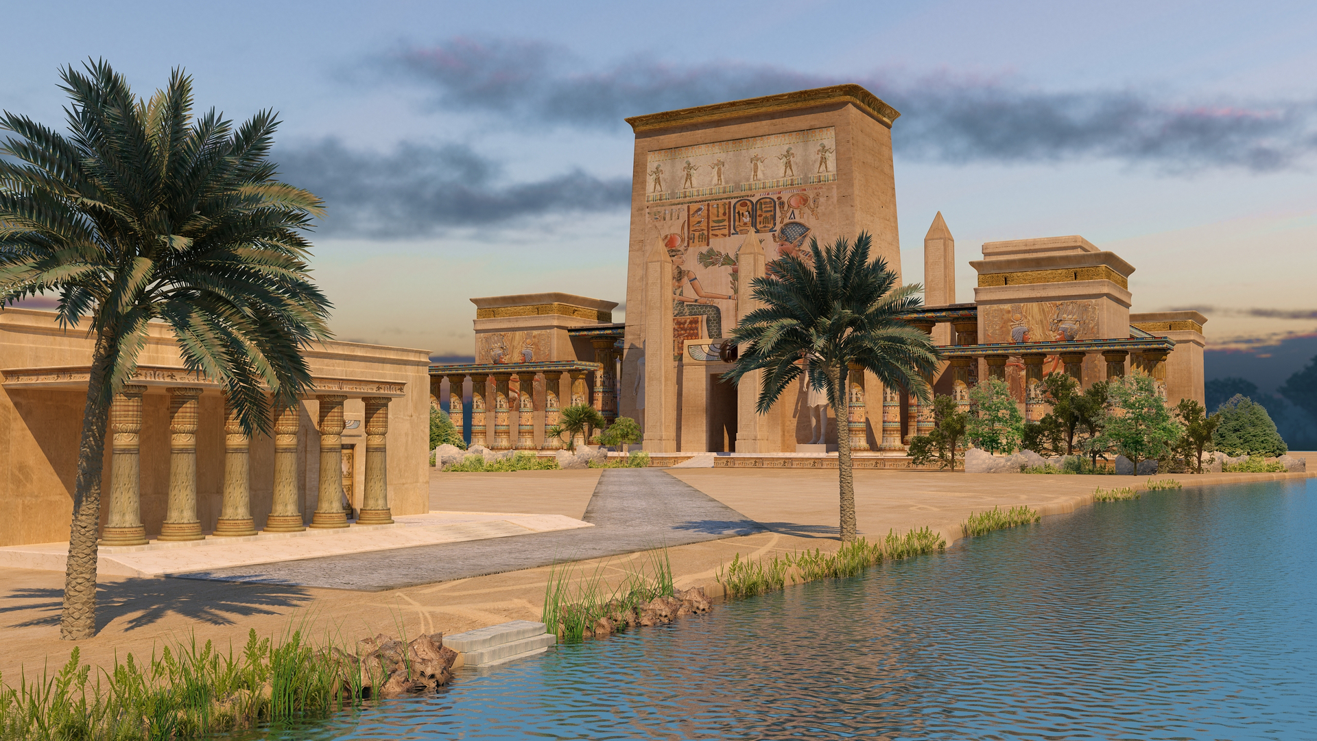 modelo 3d Palacio exterior del faraón - Vol 02 - TurboSquid 1851359