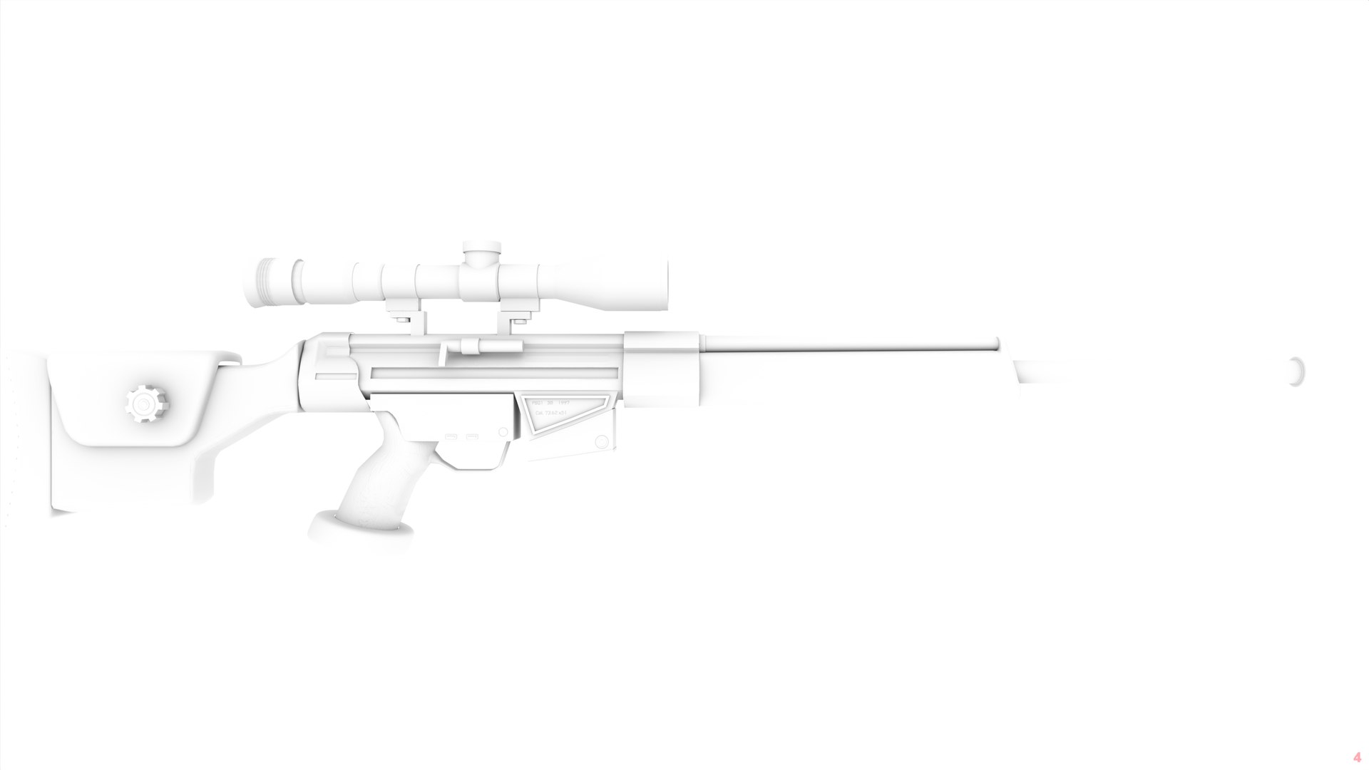 Hk Psg1 Sniper Riffle Lowpoly Model Low-poly 3D Model 3D Model ...