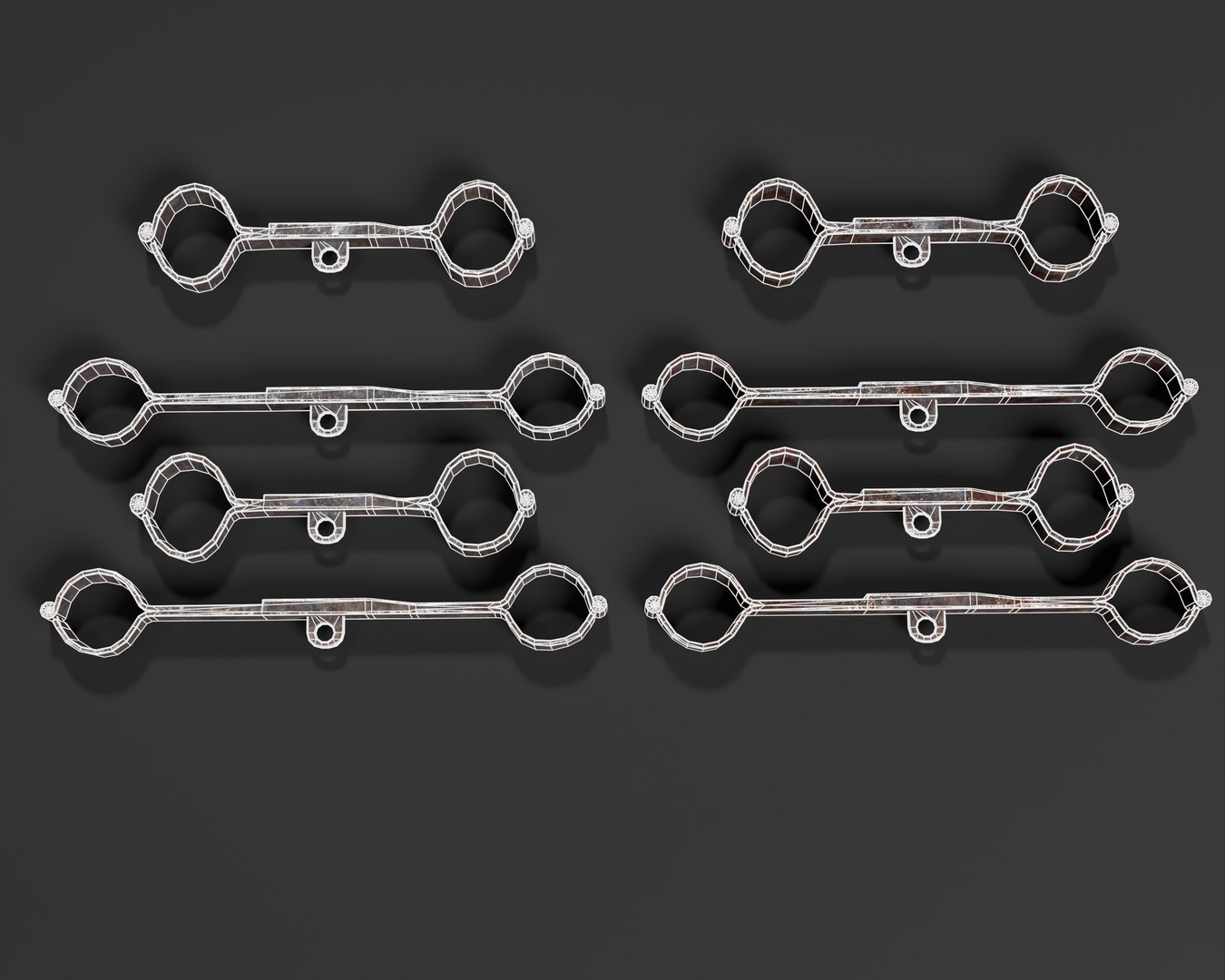 Iron Foot And Hand Shackles Model - TurboSquid 2251655