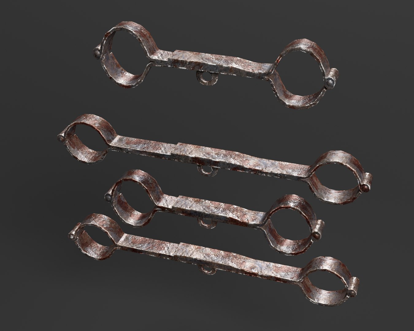 Iron Foot And Hand Shackles Model - TurboSquid 2251655
