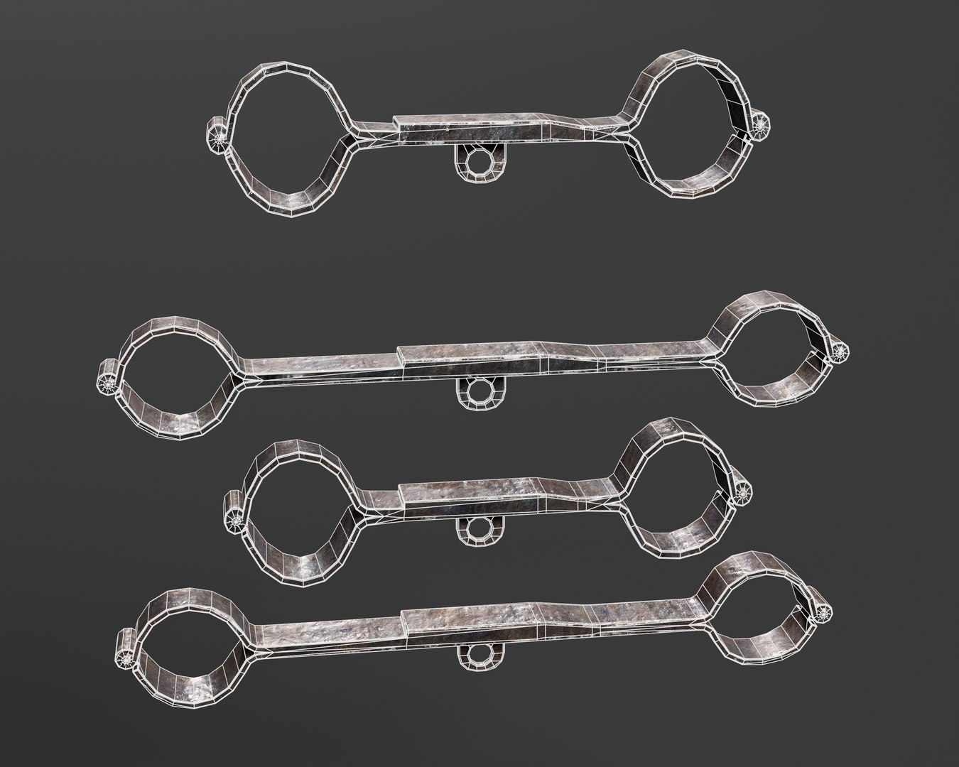 Iron Foot And Hand Shackles Model - TurboSquid 2251655