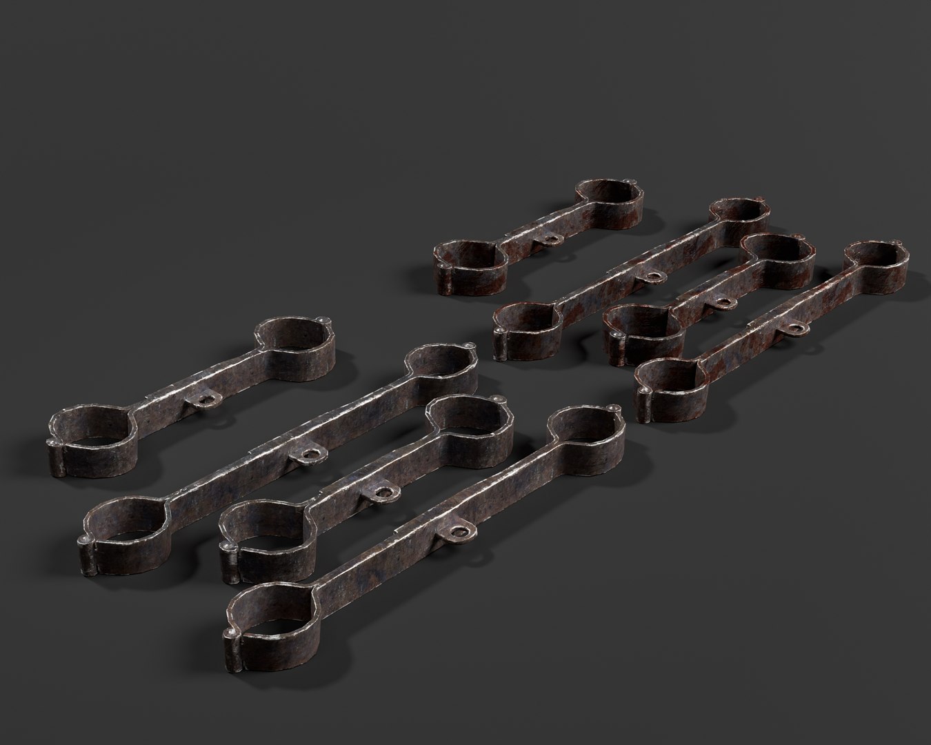 Iron Foot And Hand Shackles Model - TurboSquid 2251655