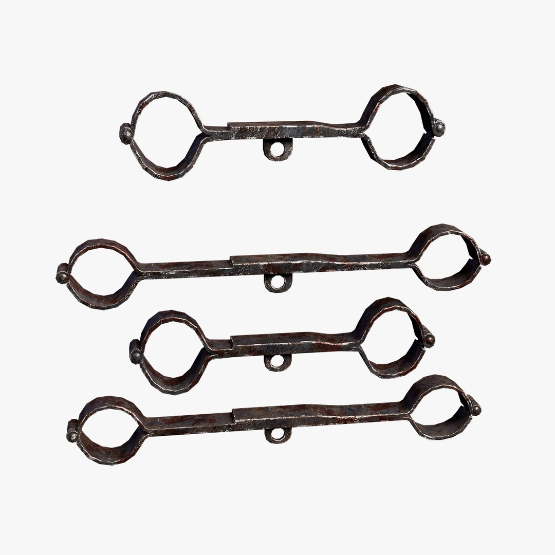 Iron Foot And Hand Shackles Model - TurboSquid 2251655