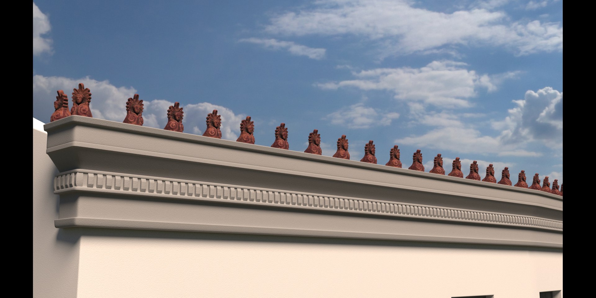 Greek Architectural Roof Decoration 3D model - TurboSquid 2147428