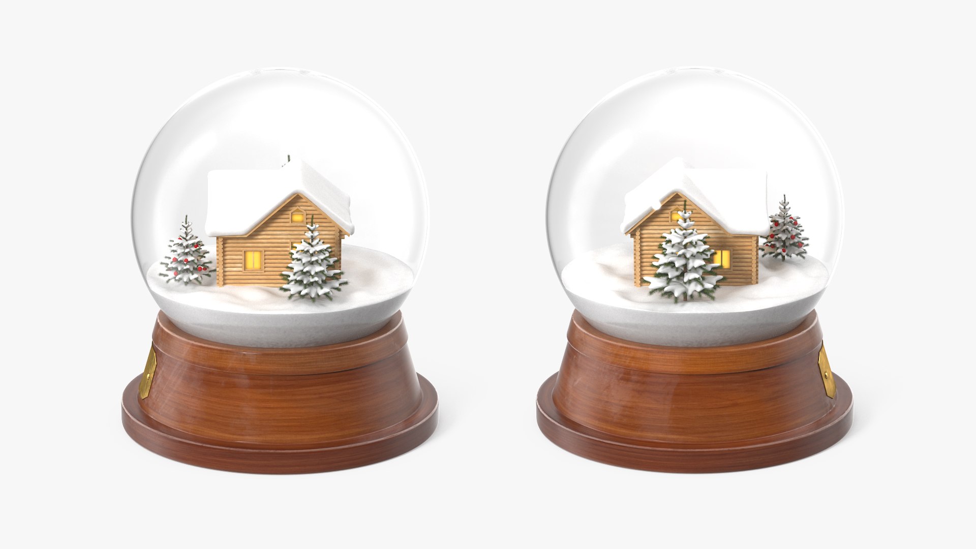 3D Christmas Snowglobe House Snow Model - TurboSquid 1518211