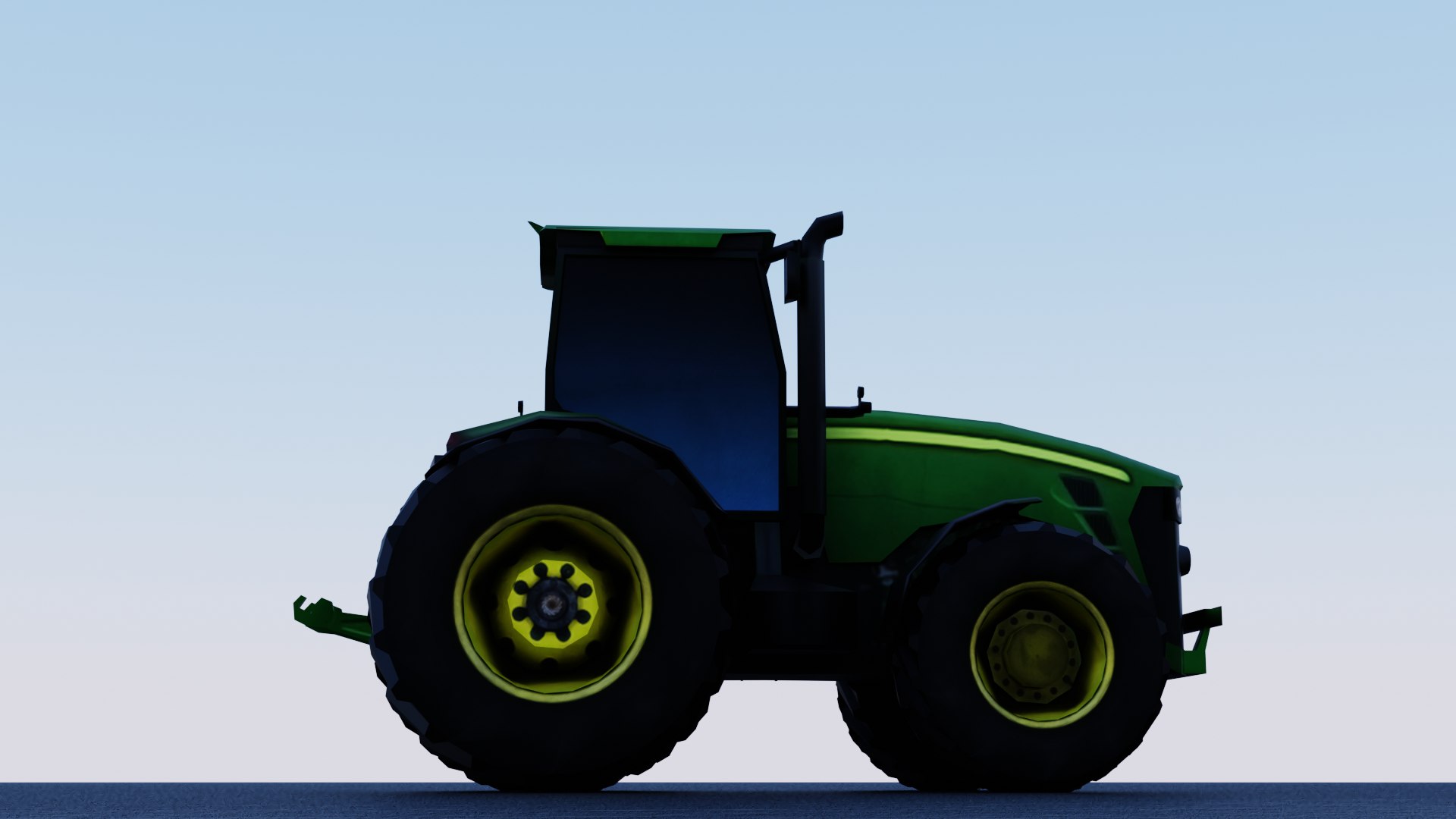 Lowpoly Modern Heavy Agriculture Tractor Low-poly 3D model 3D model ...