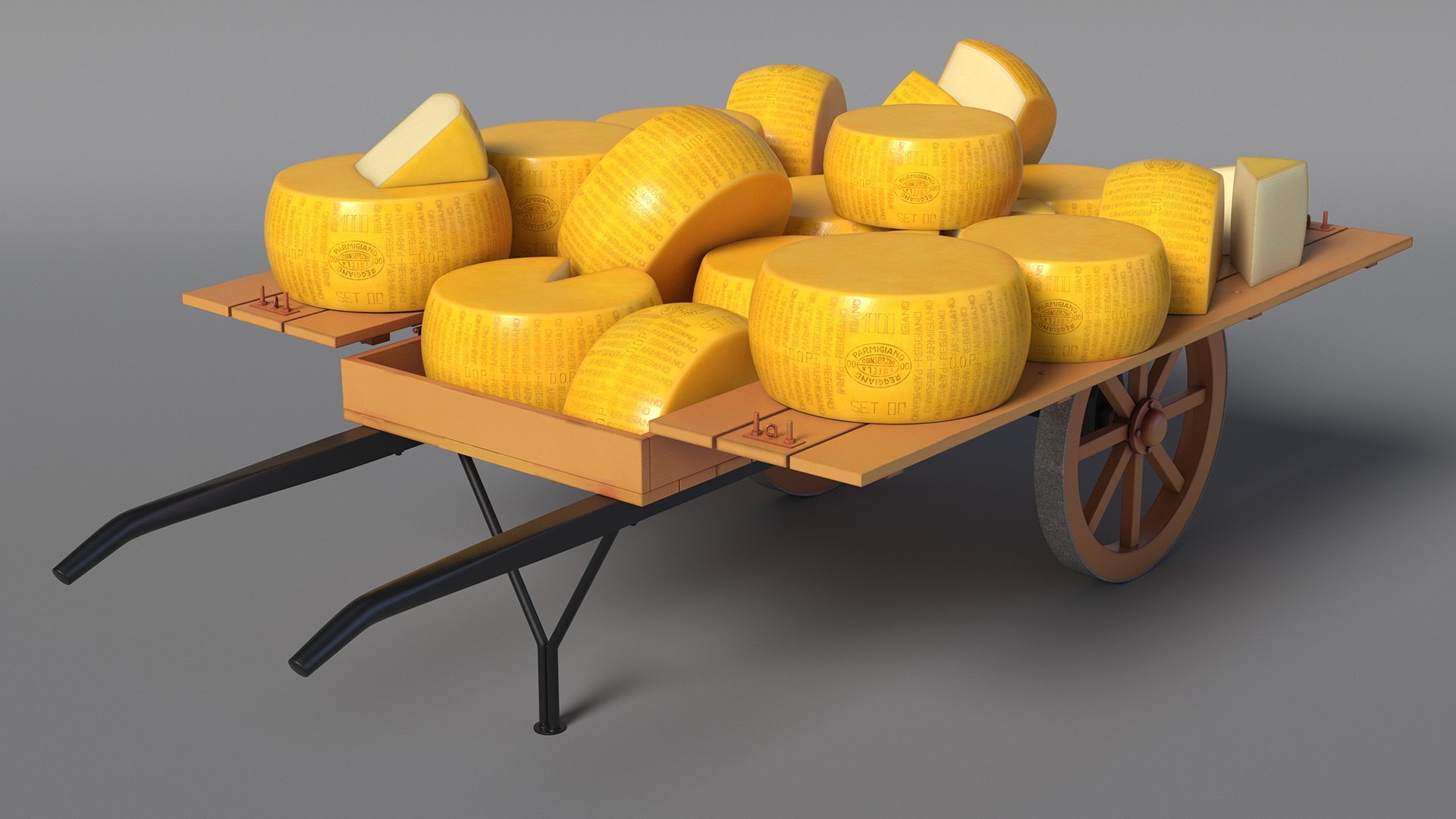 Cheese Trading Cart Model - TurboSquid 2256406