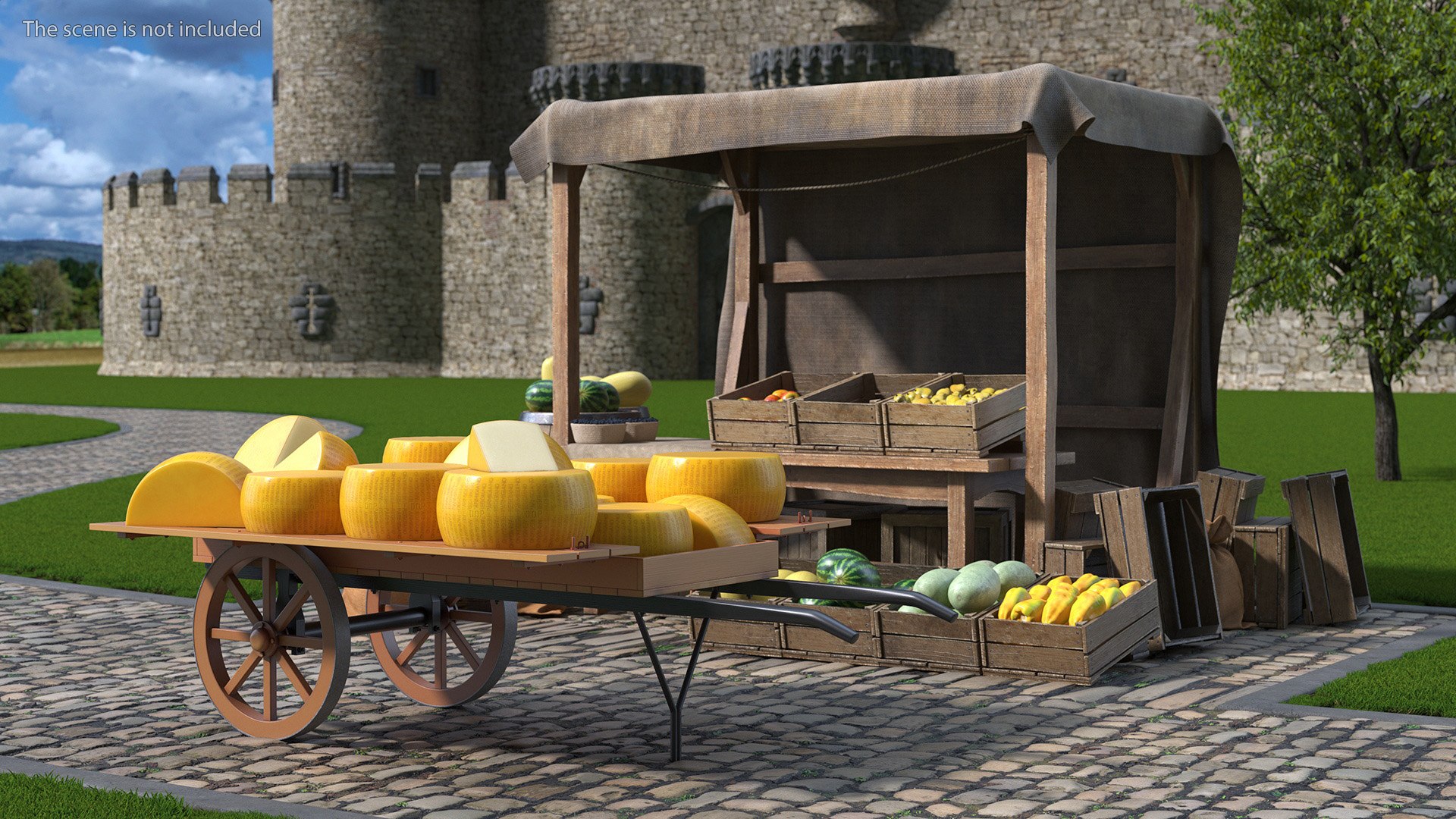 Cheese Trading Cart Model - TurboSquid 2256406
