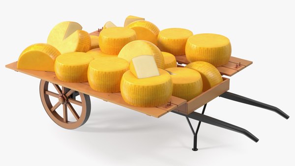 modelo 3d Carro de comercio de queso - TurboSquid 2256406