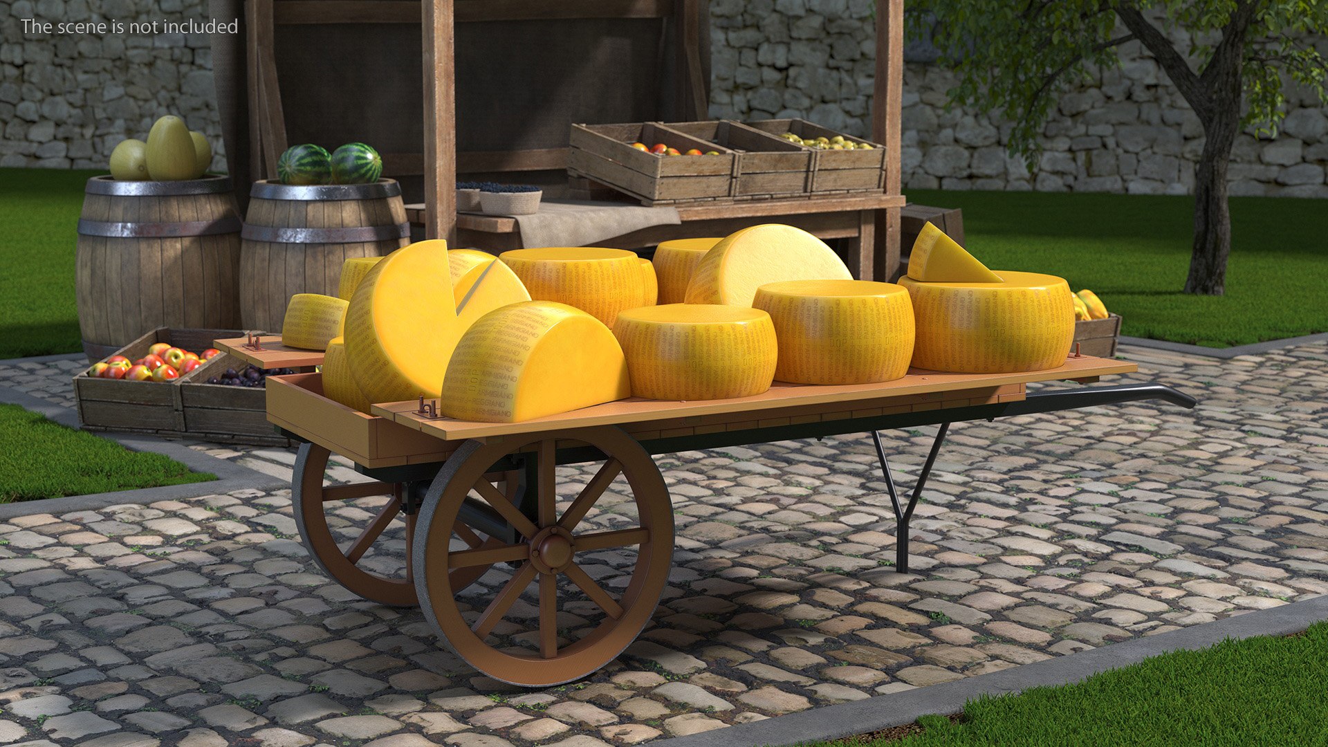 Cheese Trading Cart Model - TurboSquid 2256406