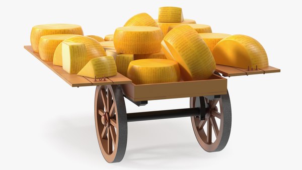 modelo 3d Carro de comercio de queso - TurboSquid 2256406