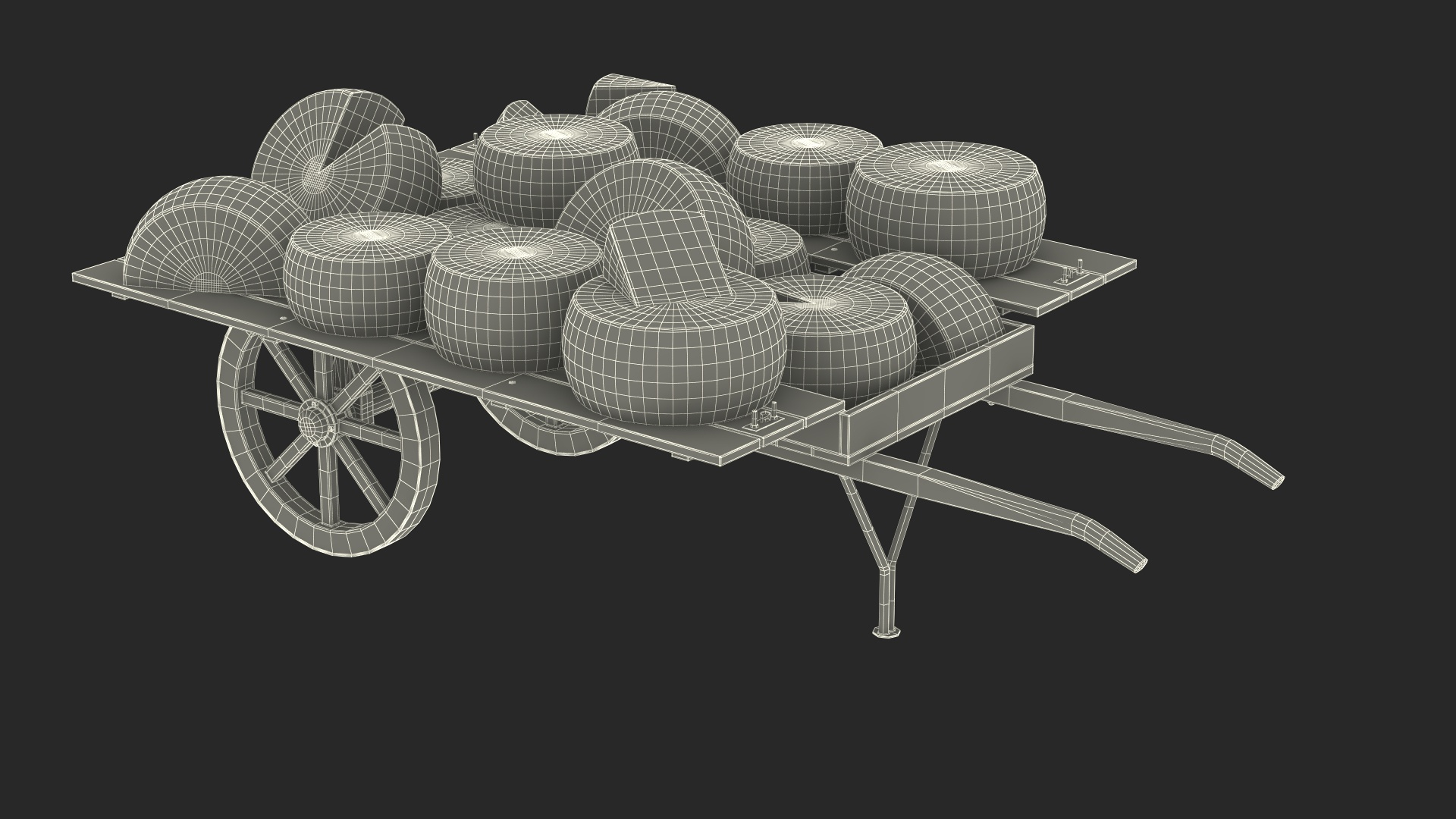Cheese Trading Cart Model - TurboSquid 2256406
