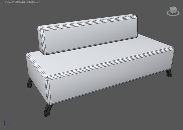 3d model of bar couch