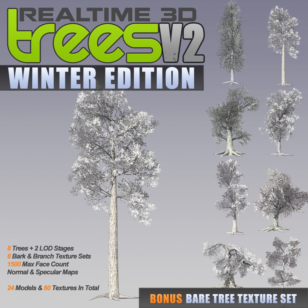 Realtime Trees V2 - 3d 3ds