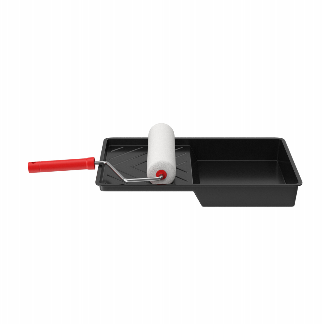 Red Paint Roller And Tray 3D model - TurboSquid 2162248