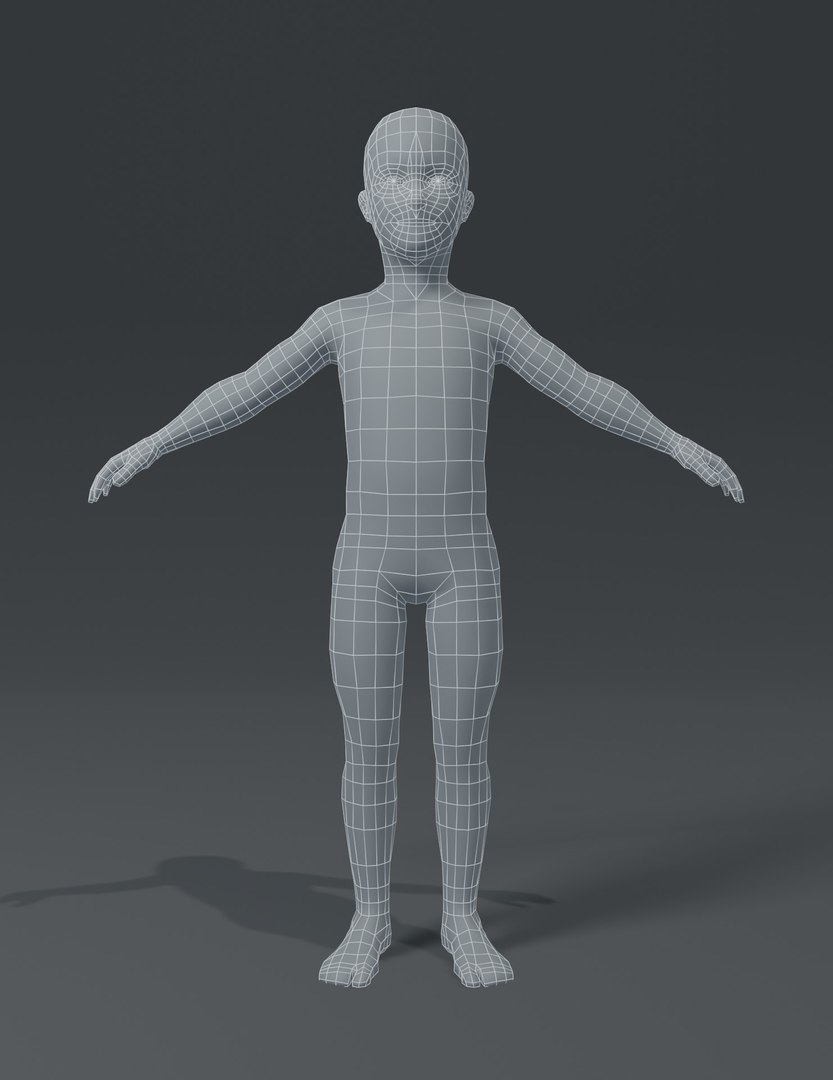 Human Body Base Mesh 3D Model - TurboSquid 1533866
