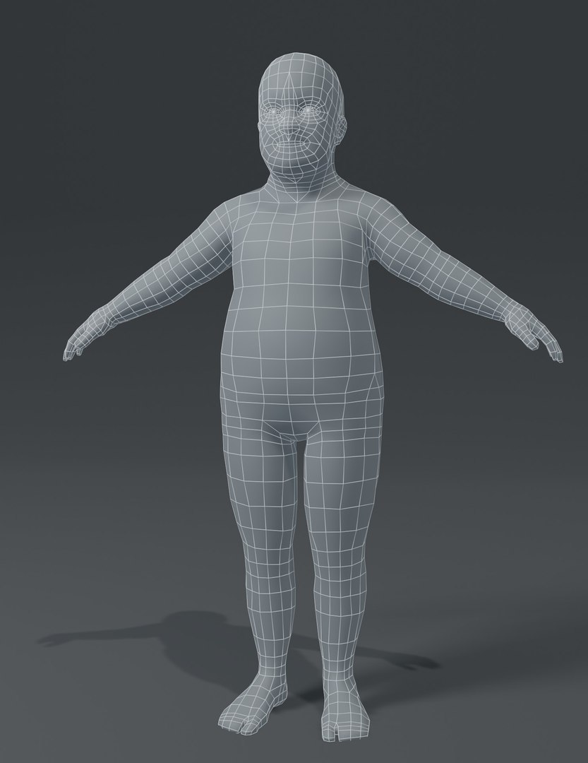 Human Body Base Mesh 3D Model - TurboSquid 1533866