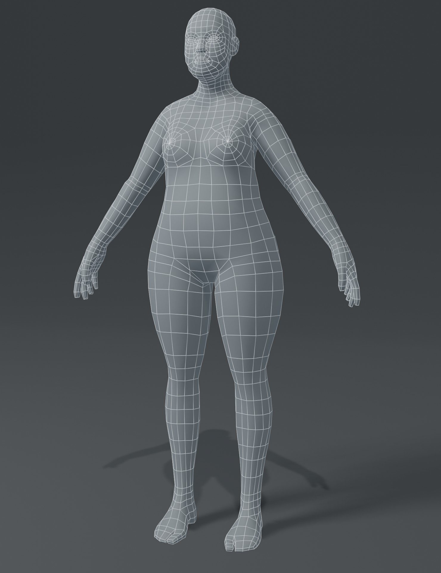 Human body base mesh 3D model - TurboSquid 1533866
