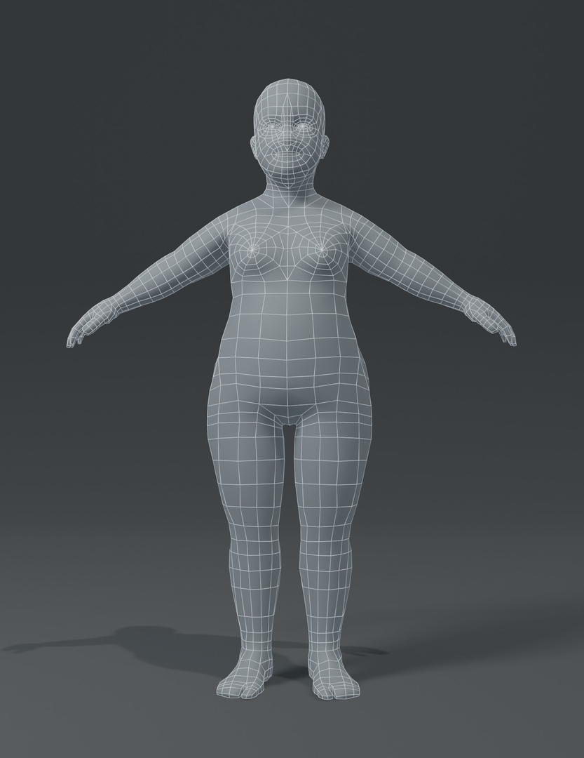Human body base mesh 3D model - TurboSquid 1533866
