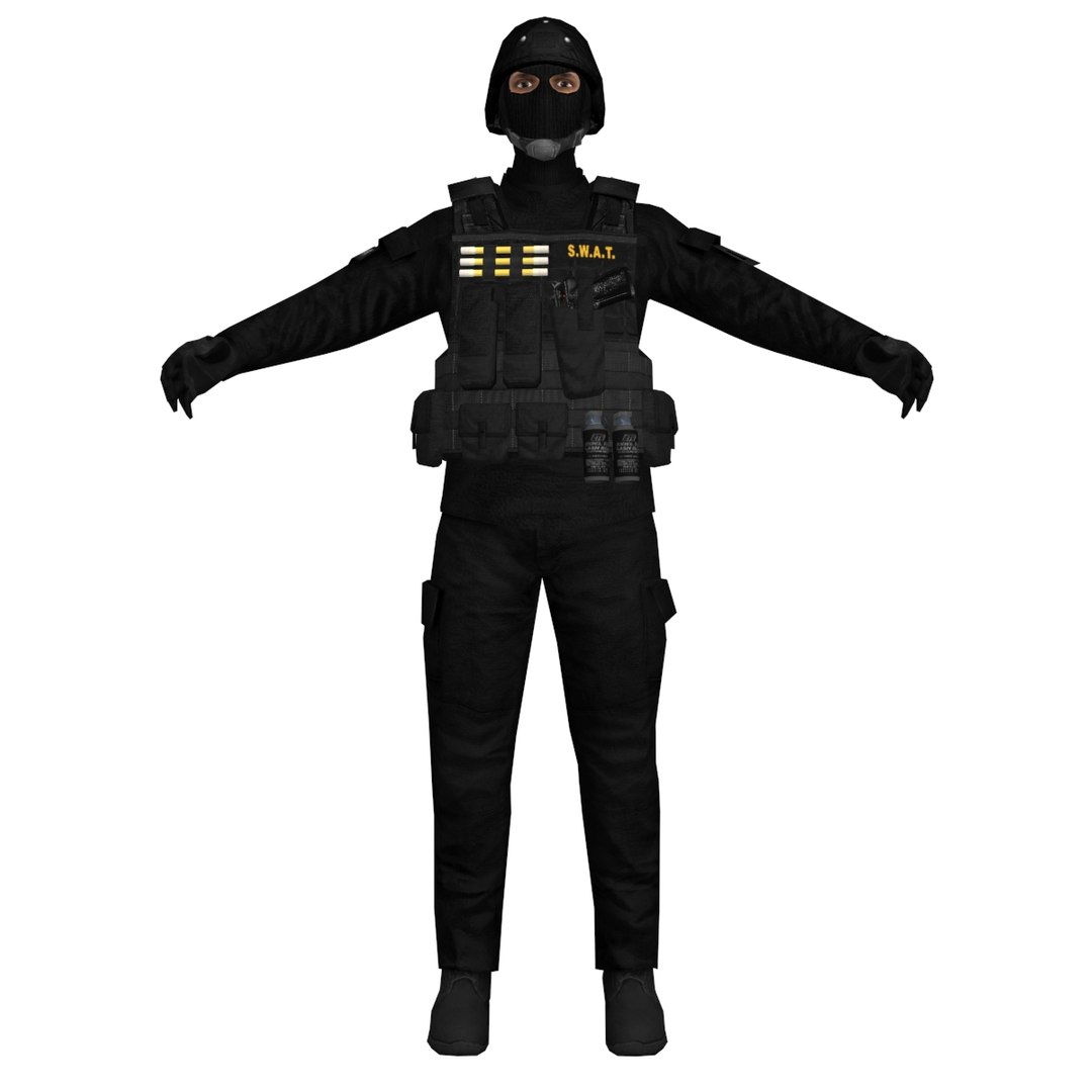 3d Swat Soldier Scene Model