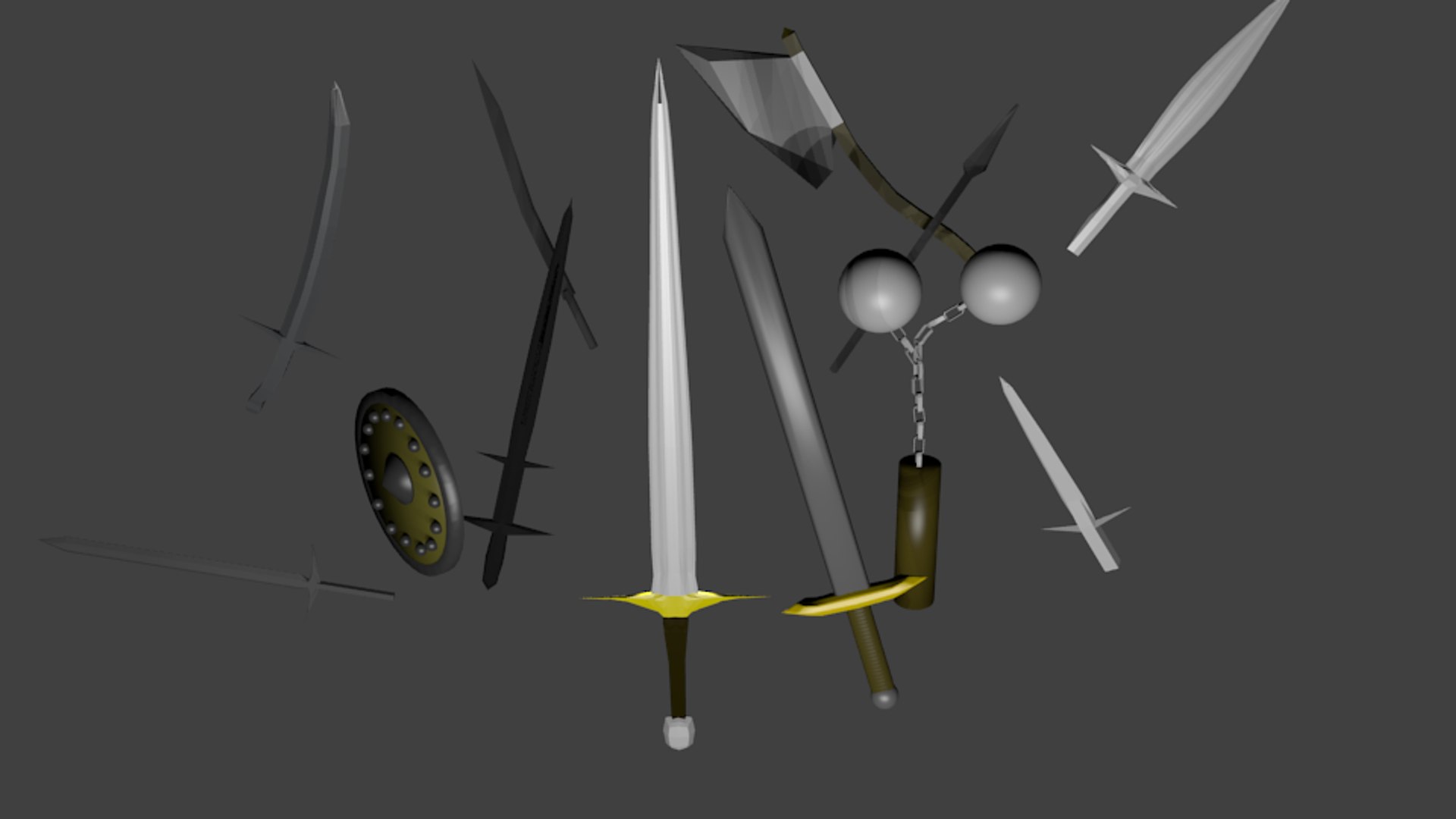 Free Weapons Blender 2 3d Model