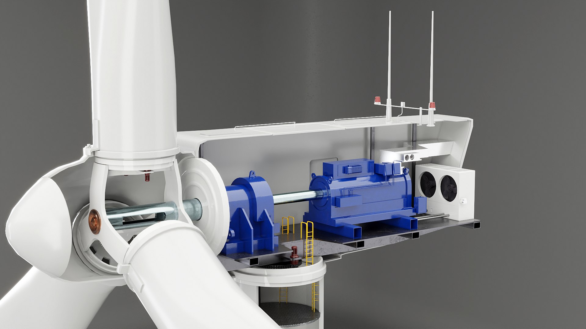 3D Offshore Wind Turbine Cutaway - TurboSquid 2185480