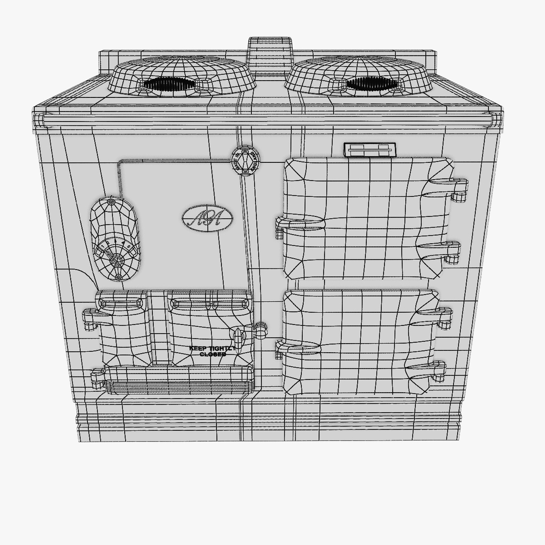 2 Oven Aga Classic 3d Model