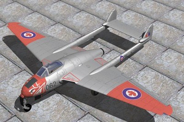 haviland vampire jet fighter 3d max