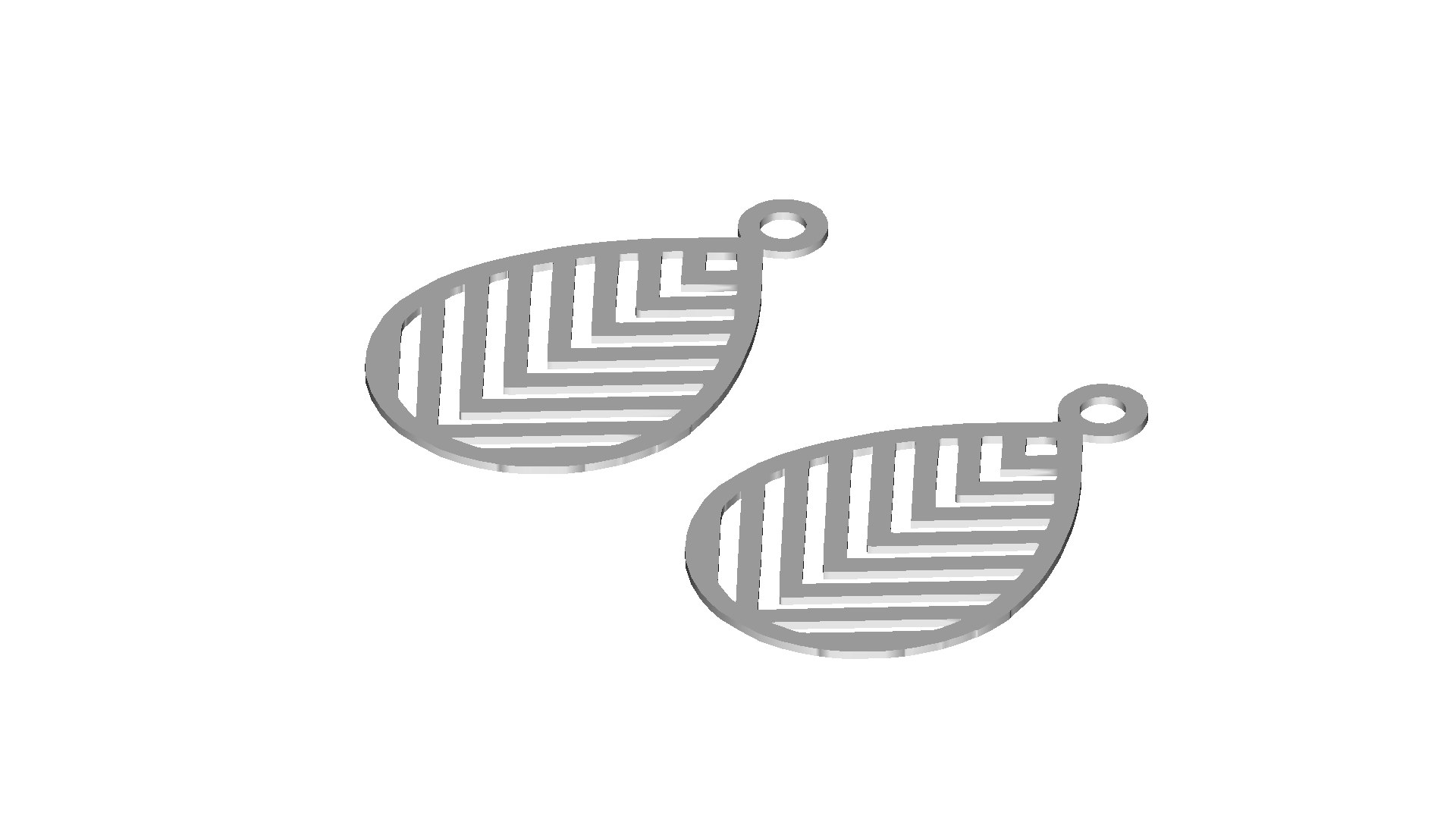 Geometric Teardrop Pendant Jewelry Art 3D Model - TurboSquid 2486384