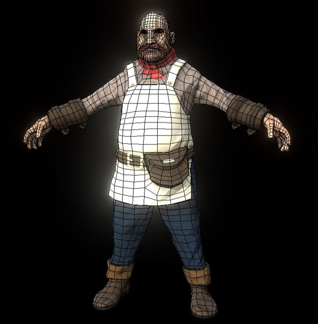 3D Model Medieval Chef - TurboSquid 1300540