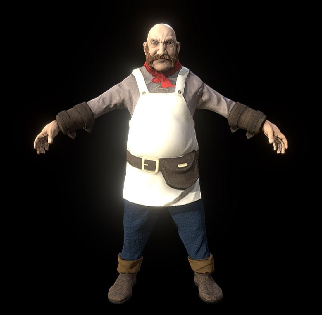 3D Model Medieval Chef - TurboSquid 1300540