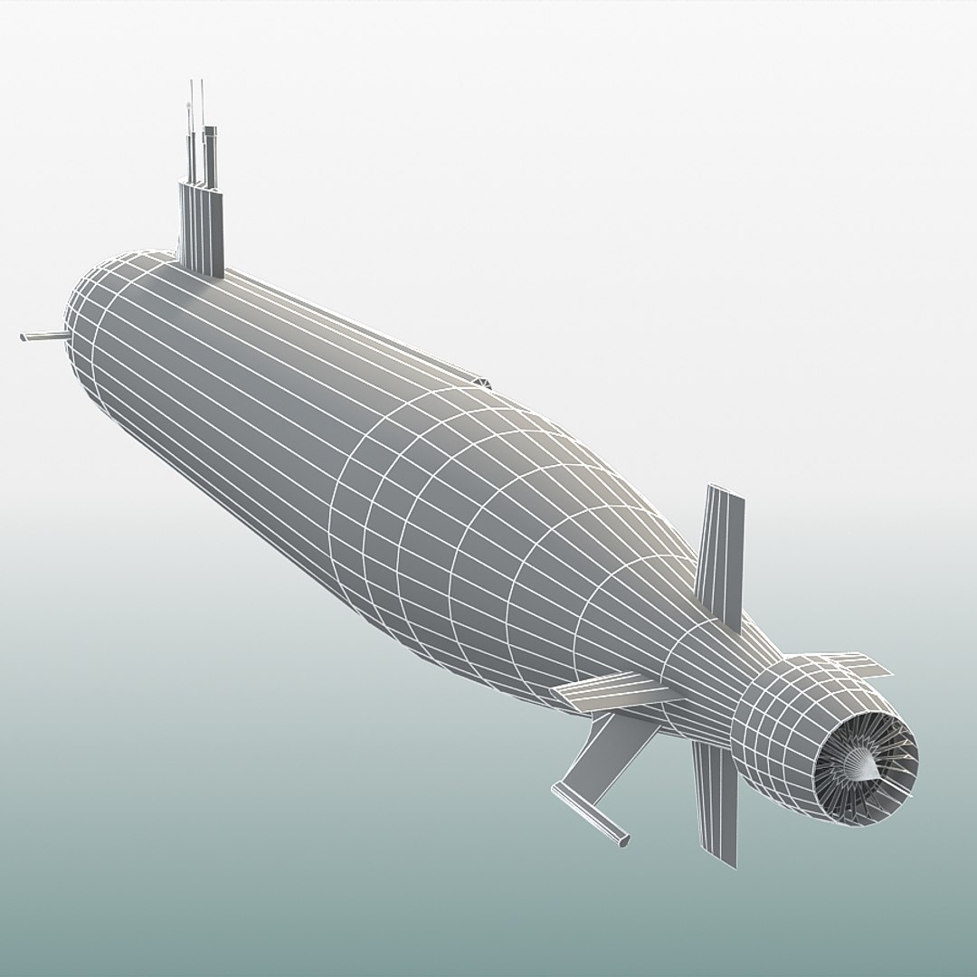 uss seawolf ssn-21 marine 3d model