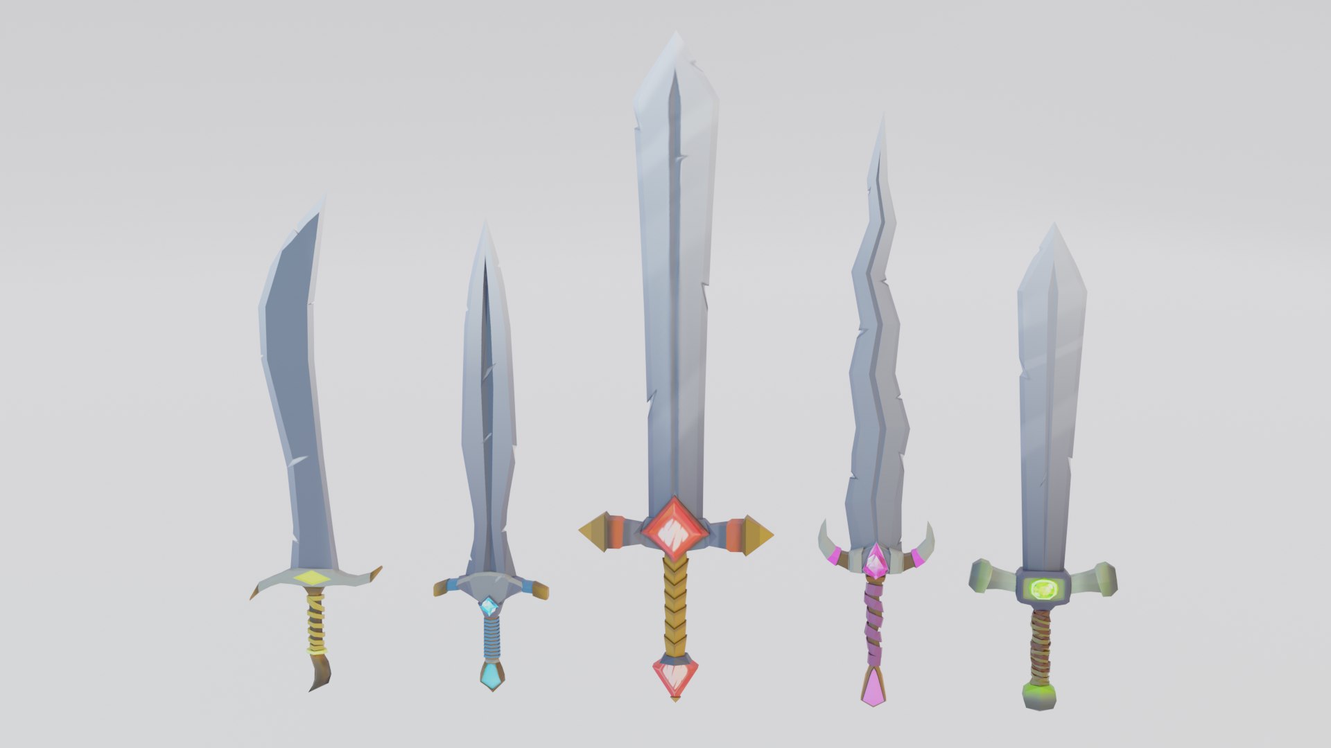 Game Ready Low-poly Swords Mini Pack 3D - TurboSquid 1979159
