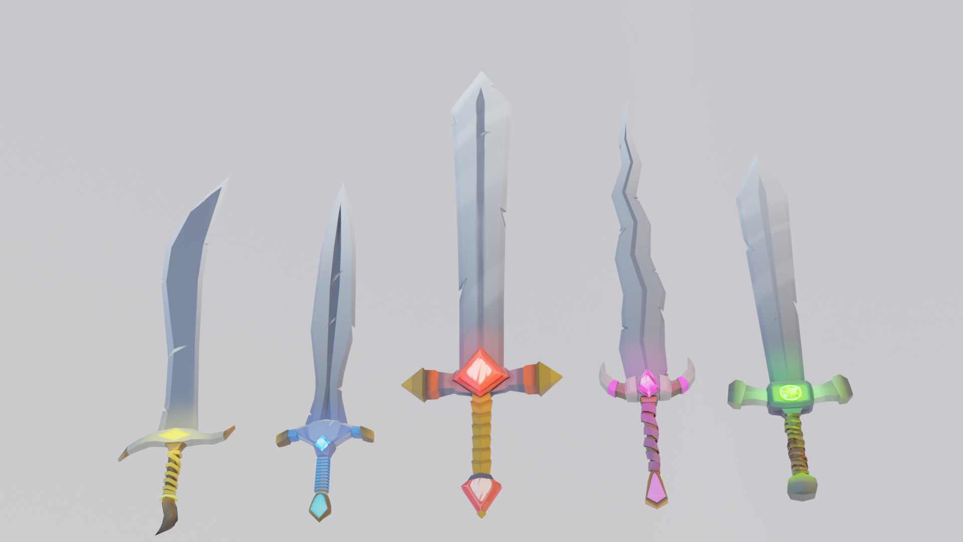 Game Ready Low-poly Swords Mini Pack 3D - TurboSquid 1979159