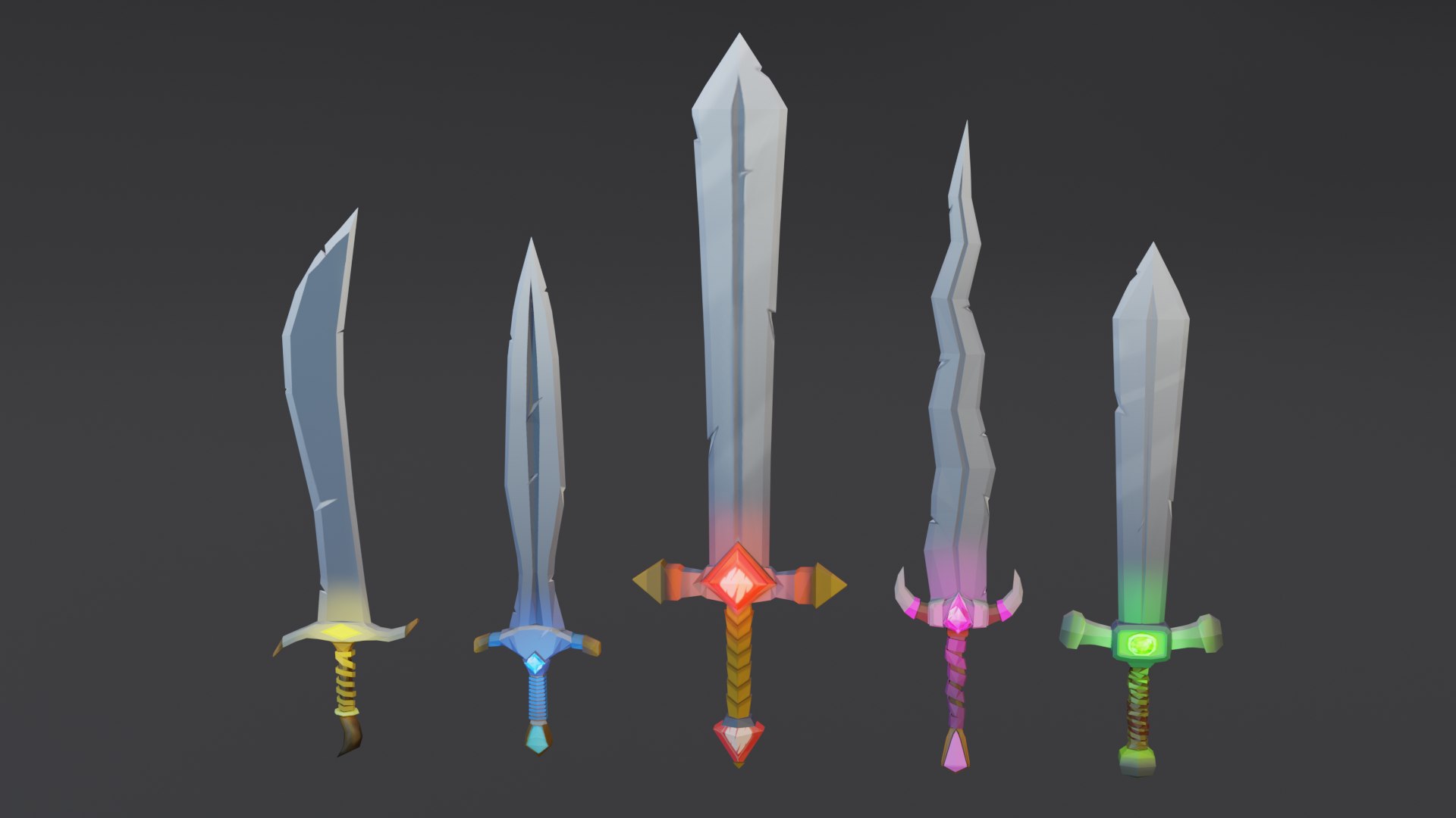 Game Ready Low-poly Swords Mini Pack 3D - TurboSquid 1979159