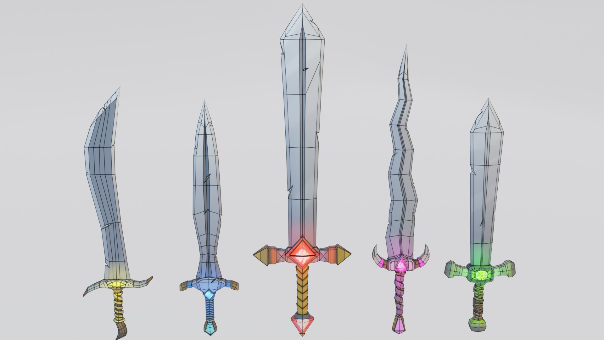 Game Ready Low-poly Swords Mini Pack 3D - TurboSquid 1979159
