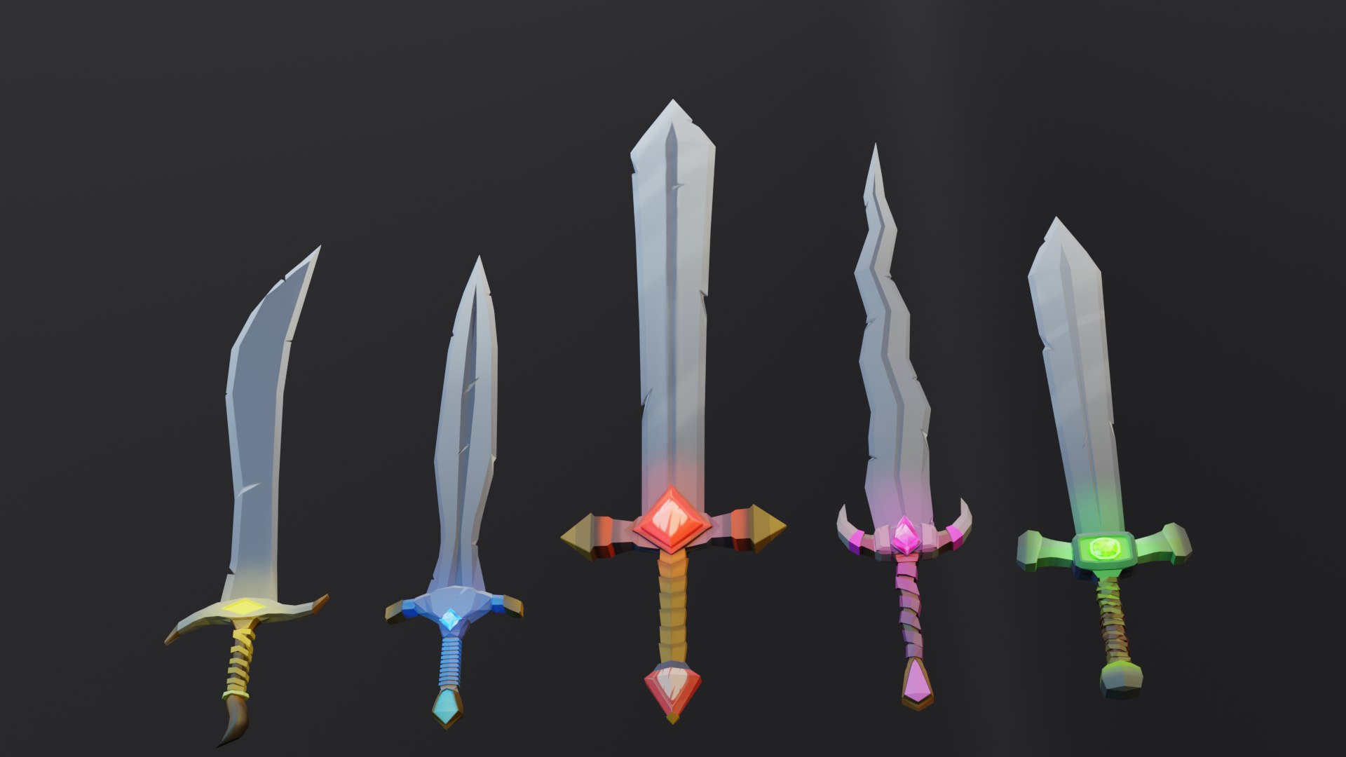 Game Ready Low-poly Swords Mini Pack 3D - TurboSquid 1979159