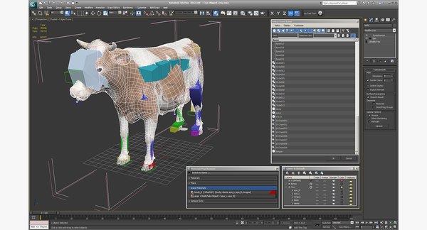 Cow rigged model - TurboSquid 1250232