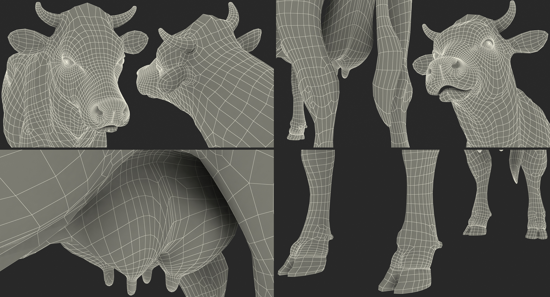 Cow rigged model - TurboSquid 1250232