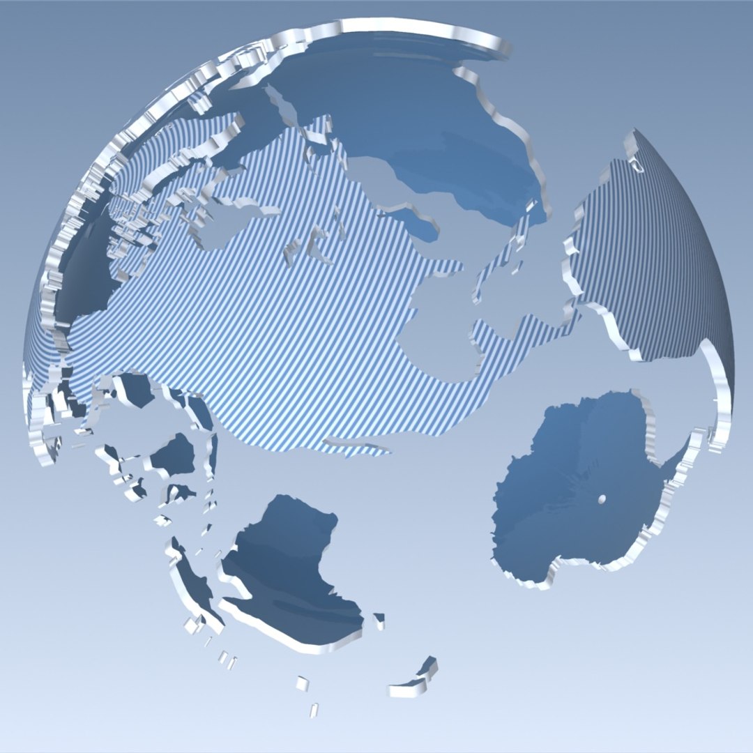 Globe Modelled Space 3d Model