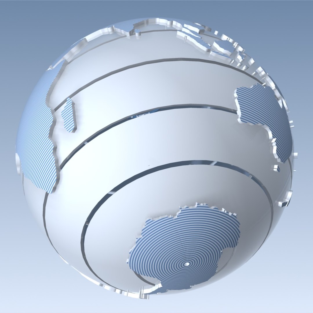 Globe Modelled Space 3d Model