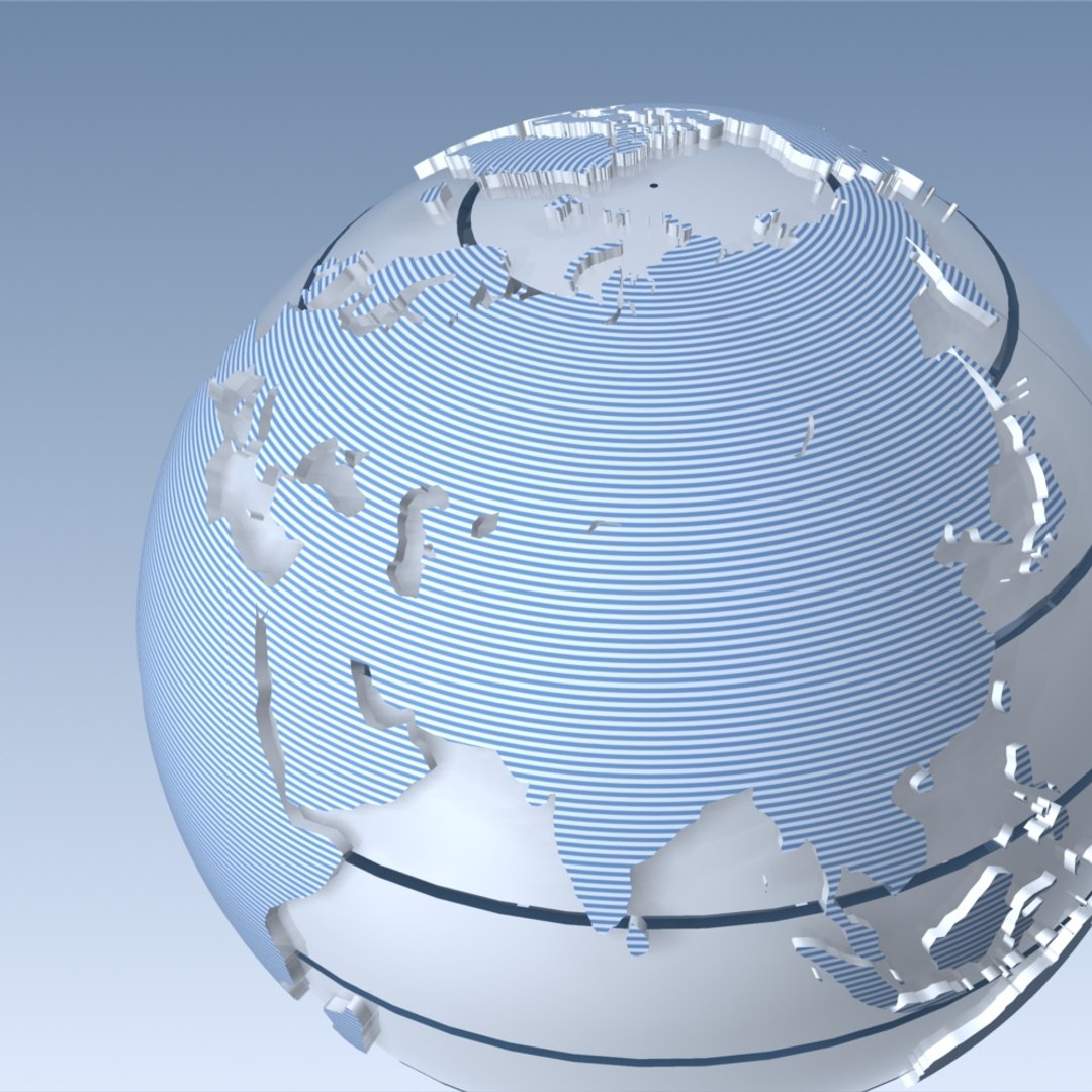 Globe Modelled Space 3d Model