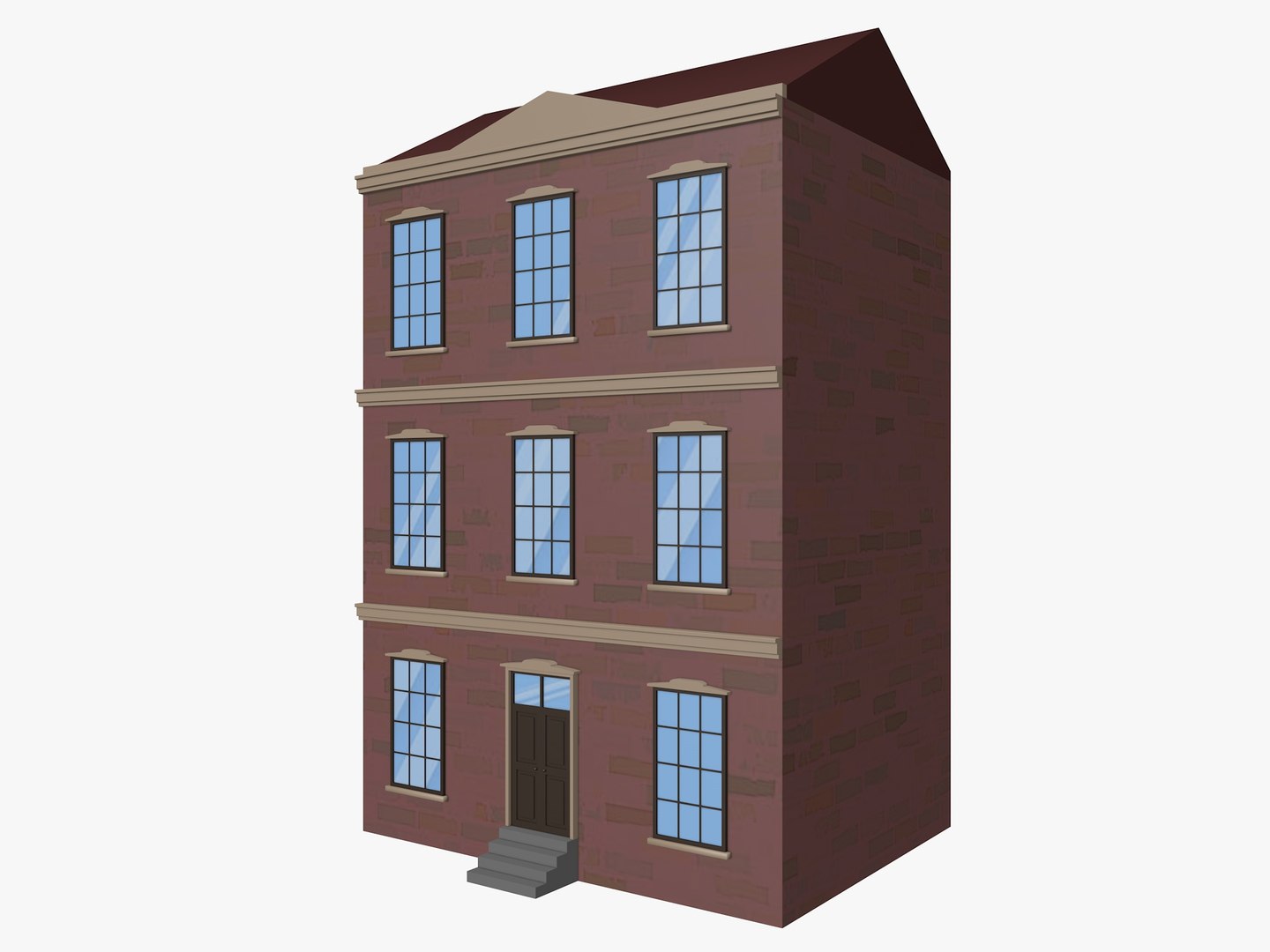 Cartoon Building 2 Low-poly 3D Model - TurboSquid 2252623