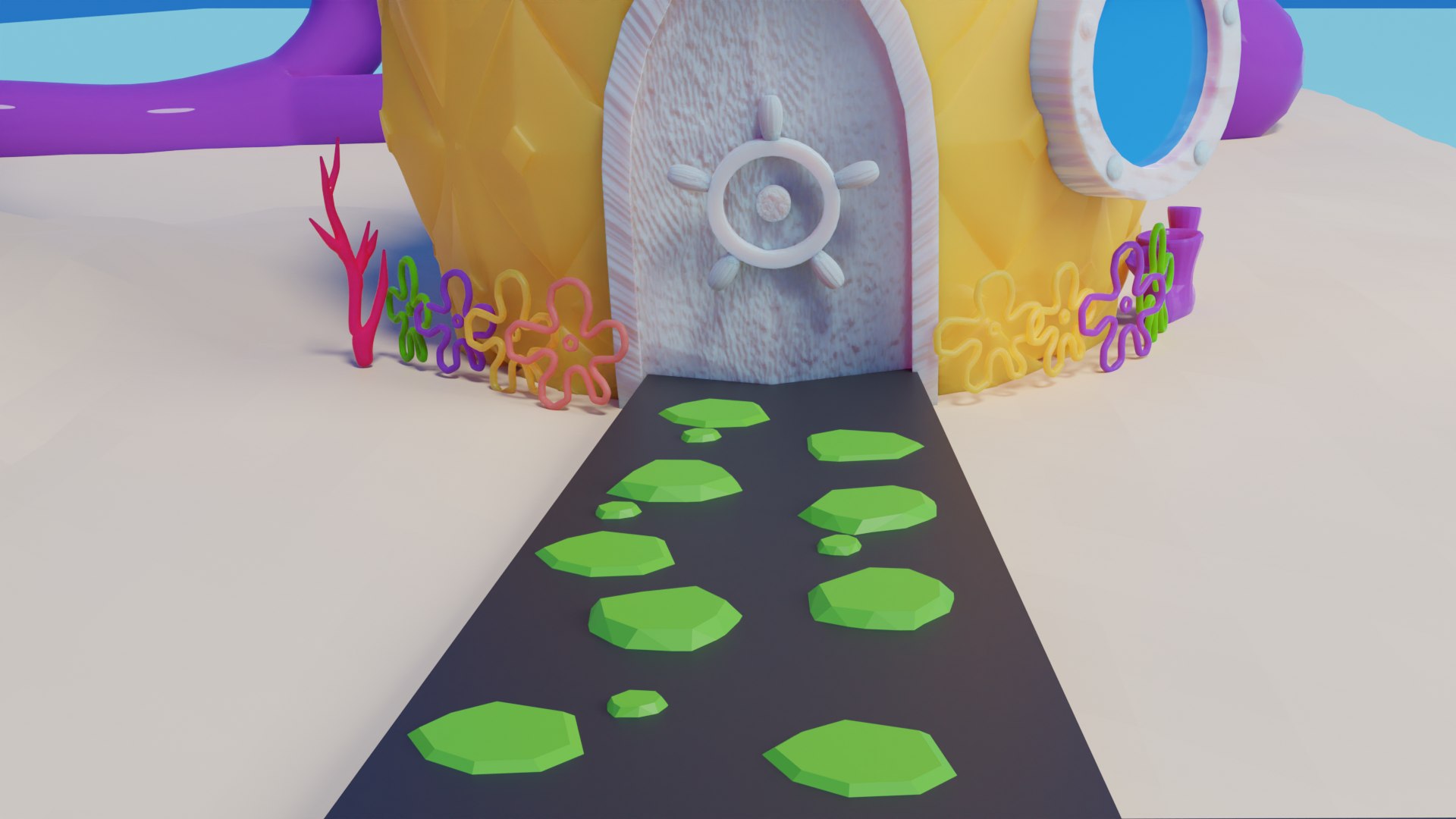 Spongebobs House 3D Model - TurboSquid 1918200