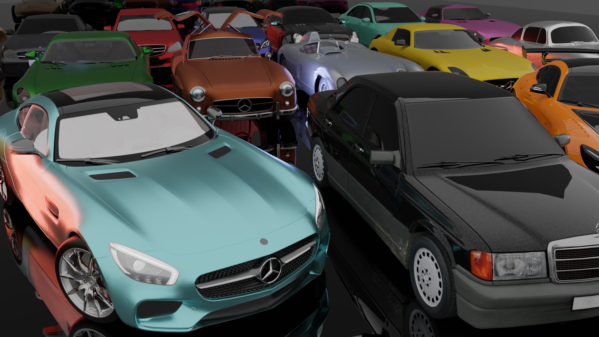 Mercedes Benz Cars Collection High Poly 3D - TurboSquid 2165241
